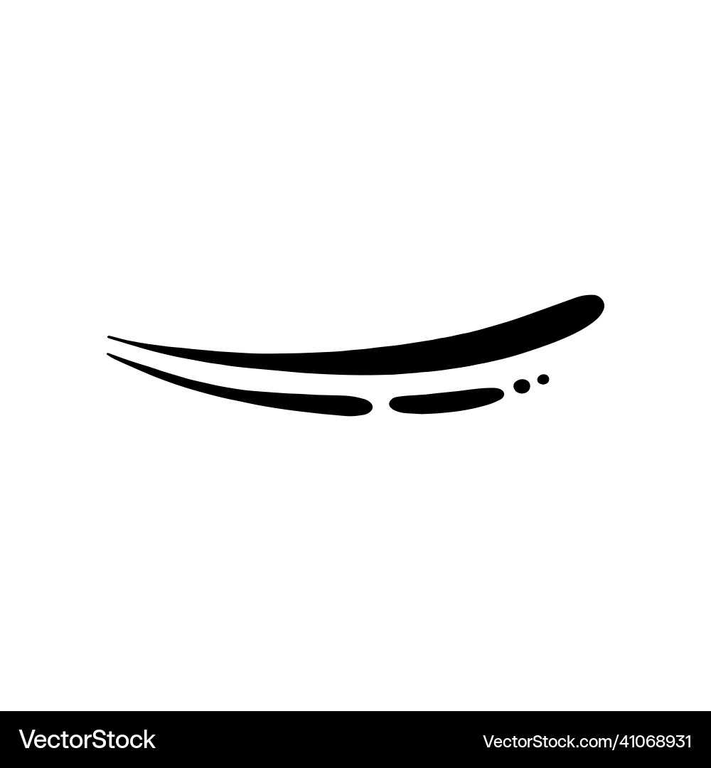 Typography lettering underline stroke or text tail