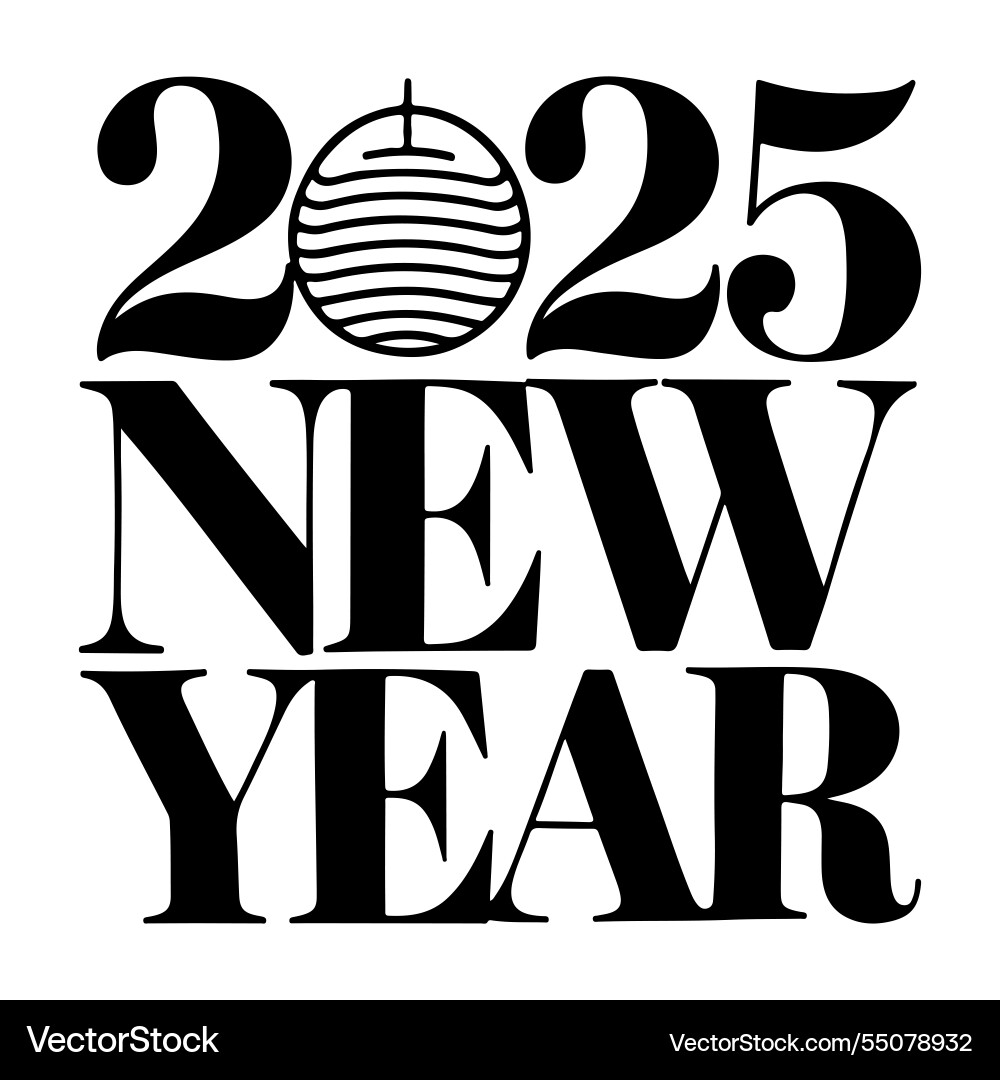 2025 new year art Royalty Free Vector Image - VectorStock