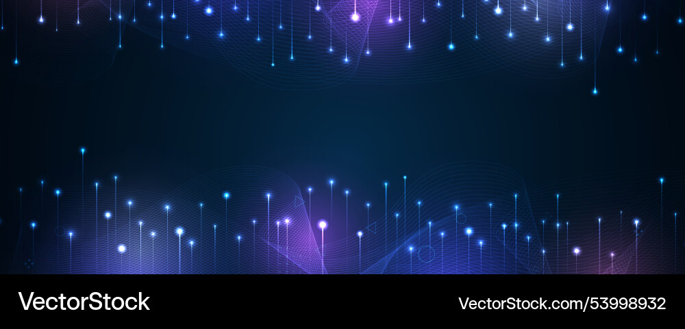 Abstract digital light ray technology background Vector Image