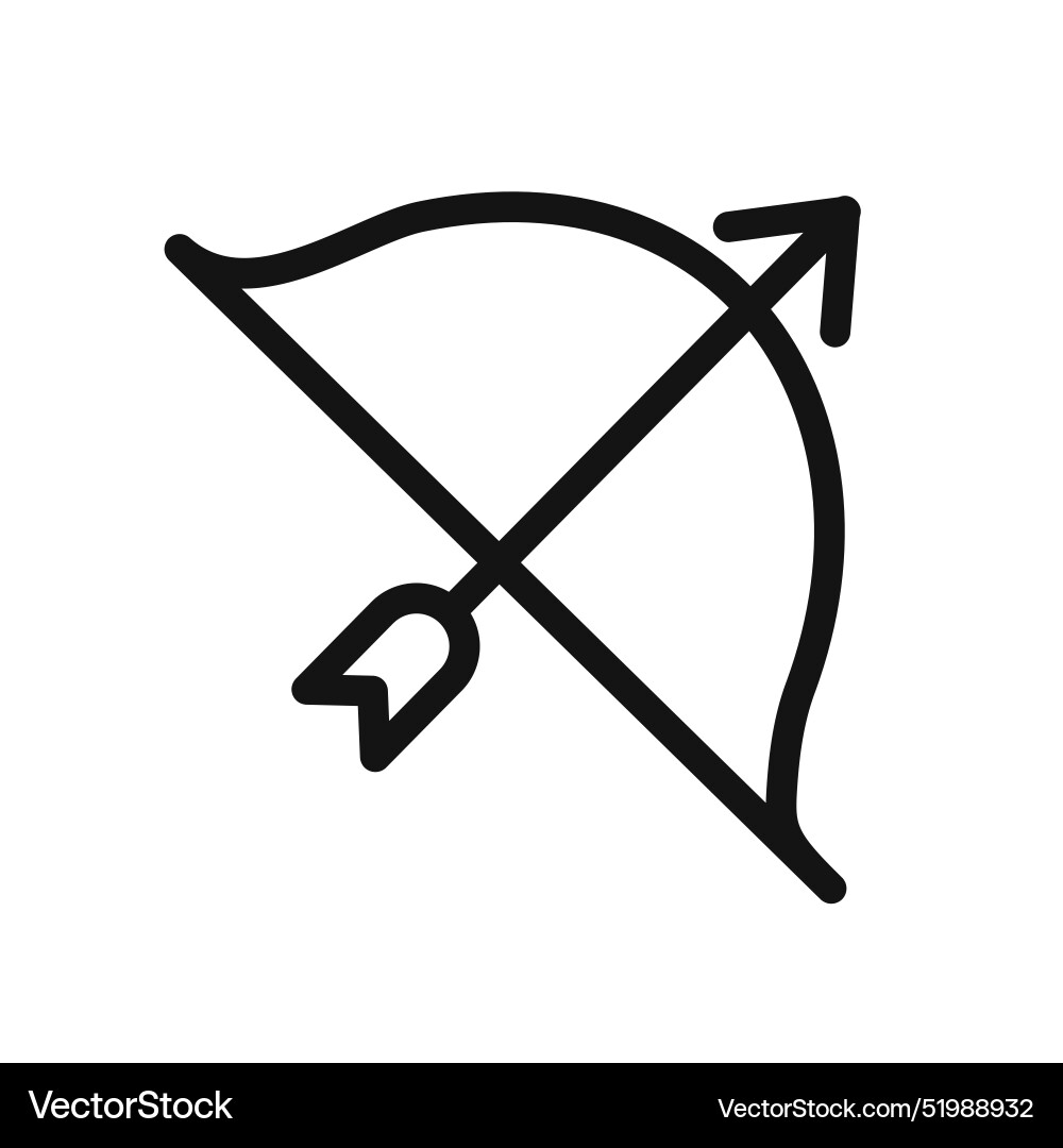 Archery icon mark in filled style Royalty Free Vector Image