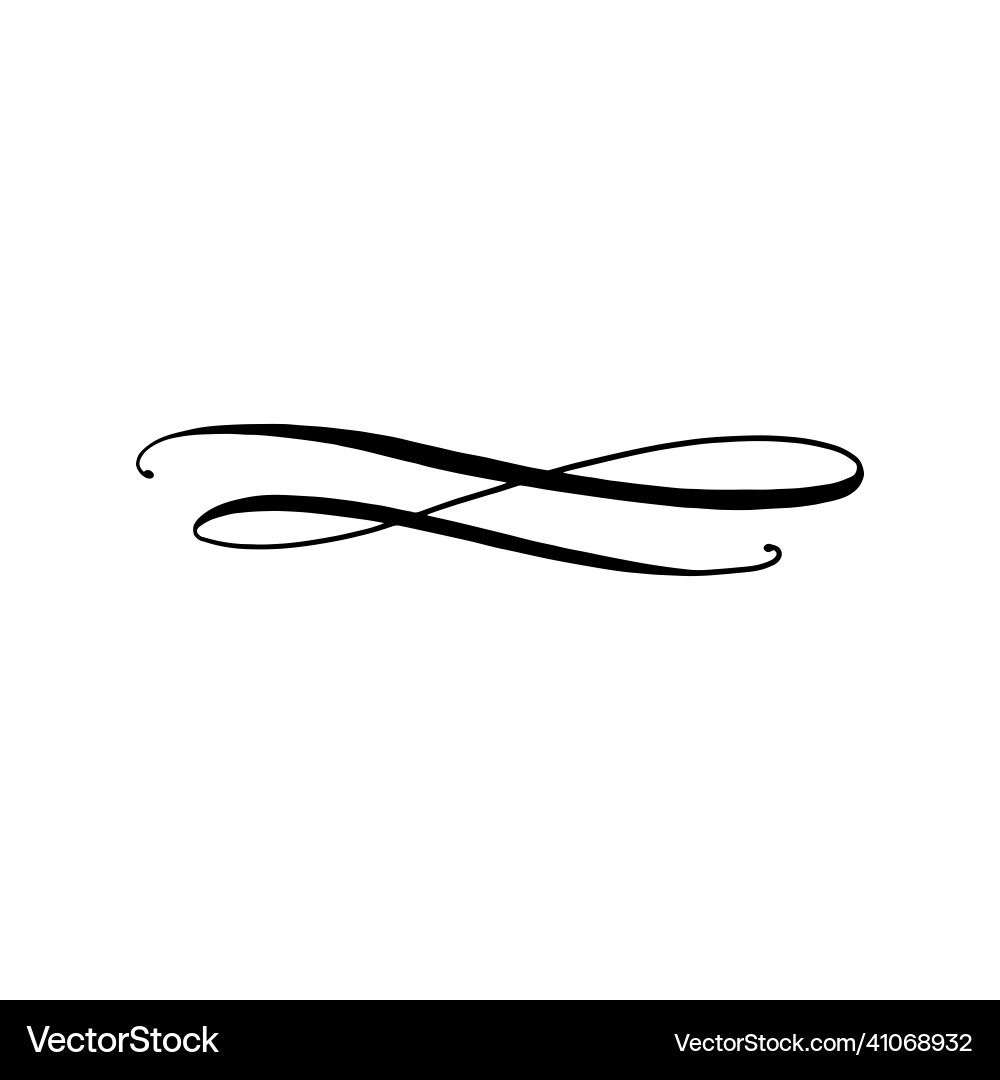 Calligraphic Underline Stroke Royalty Free Vector Image