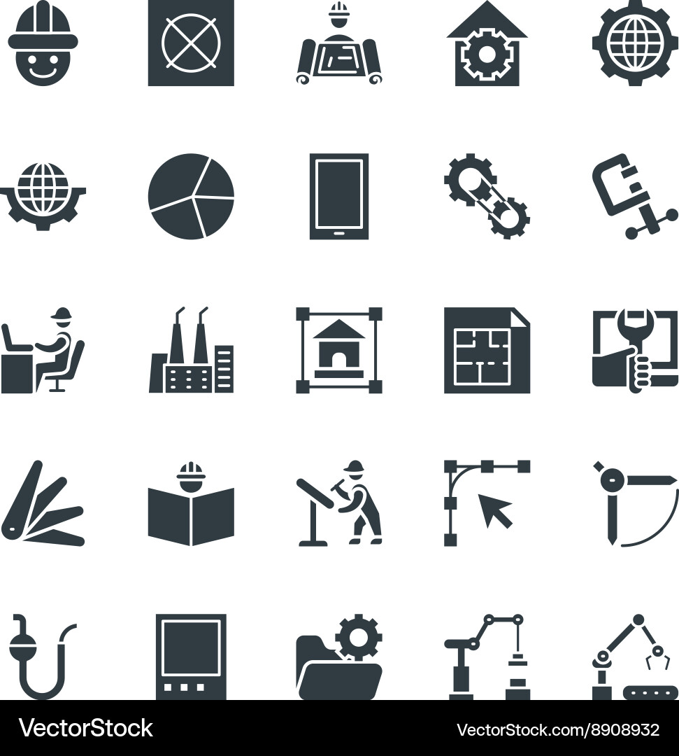 Engineering cool icons 3 Royalty Free Vector Image