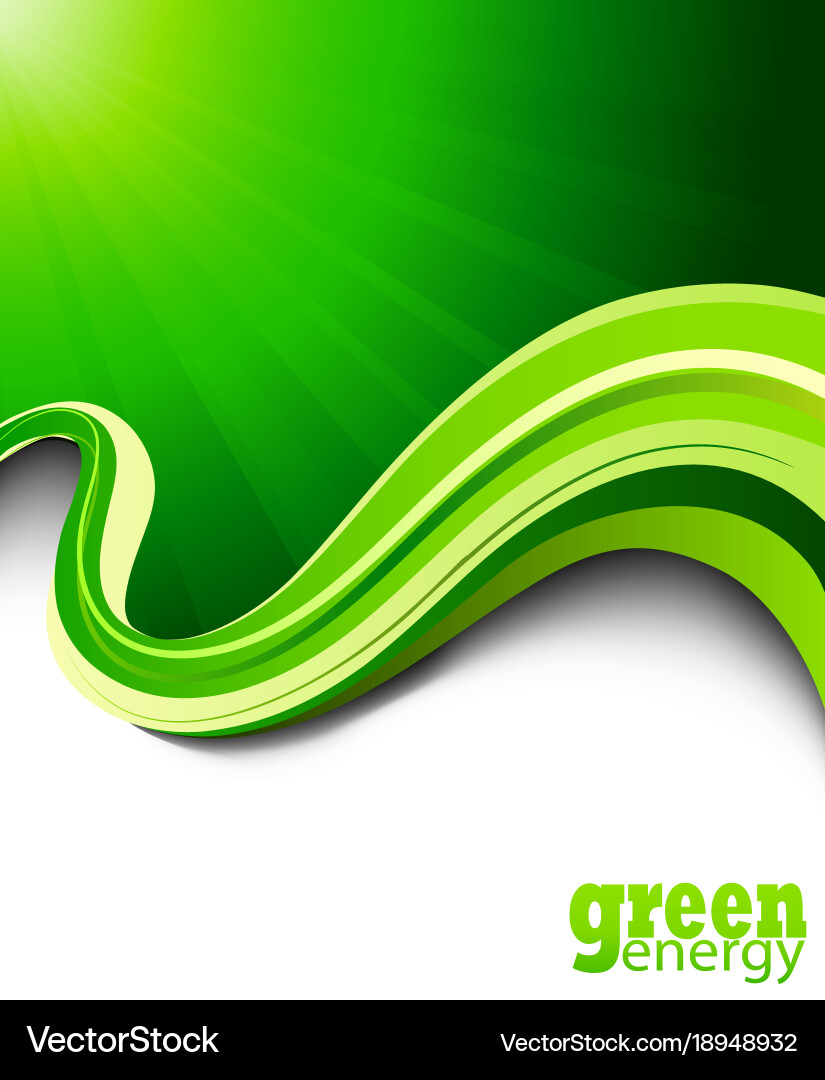 Green wave Royalty Free Vector Image - VectorStock