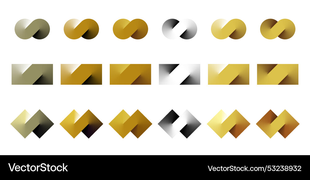 Infinite connect 3d spin logo 8 square tile Vector Image