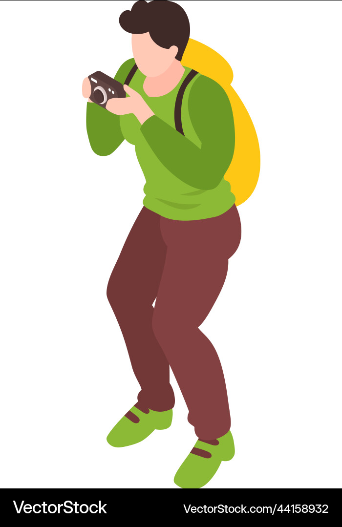 Isometric tourist Royalty Free Vector Image - VectorStock