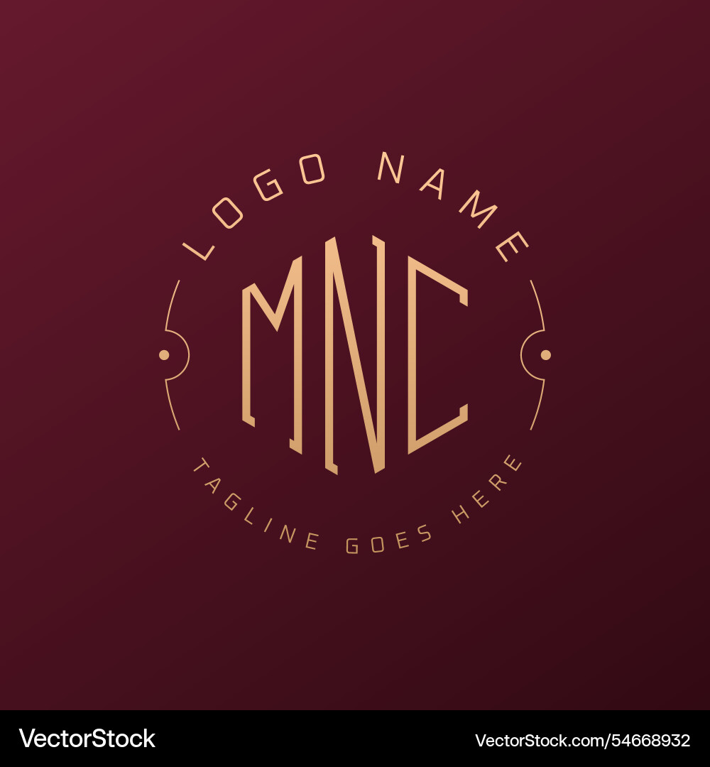 Luxury mnc logo design elegant letter Royalty Free Vector