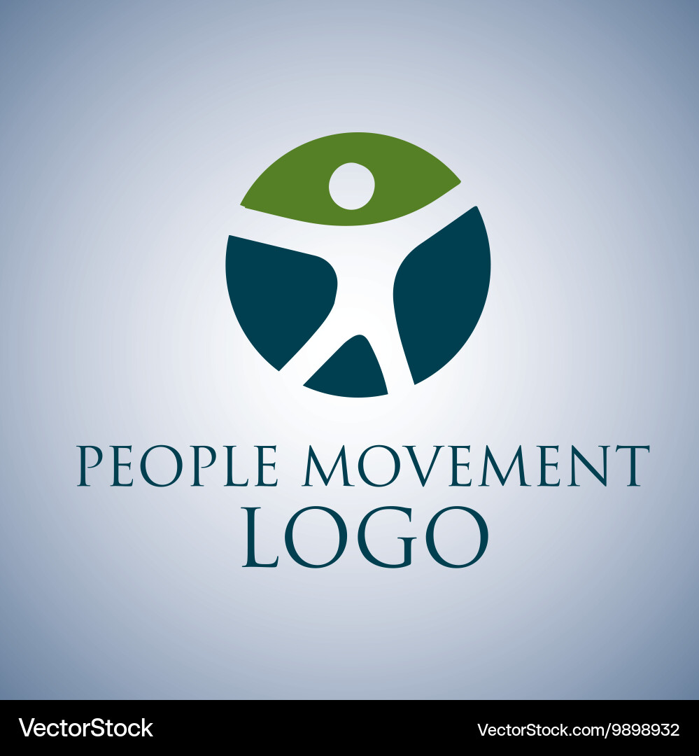 People movement logo 2 Royalty Free Vector Image