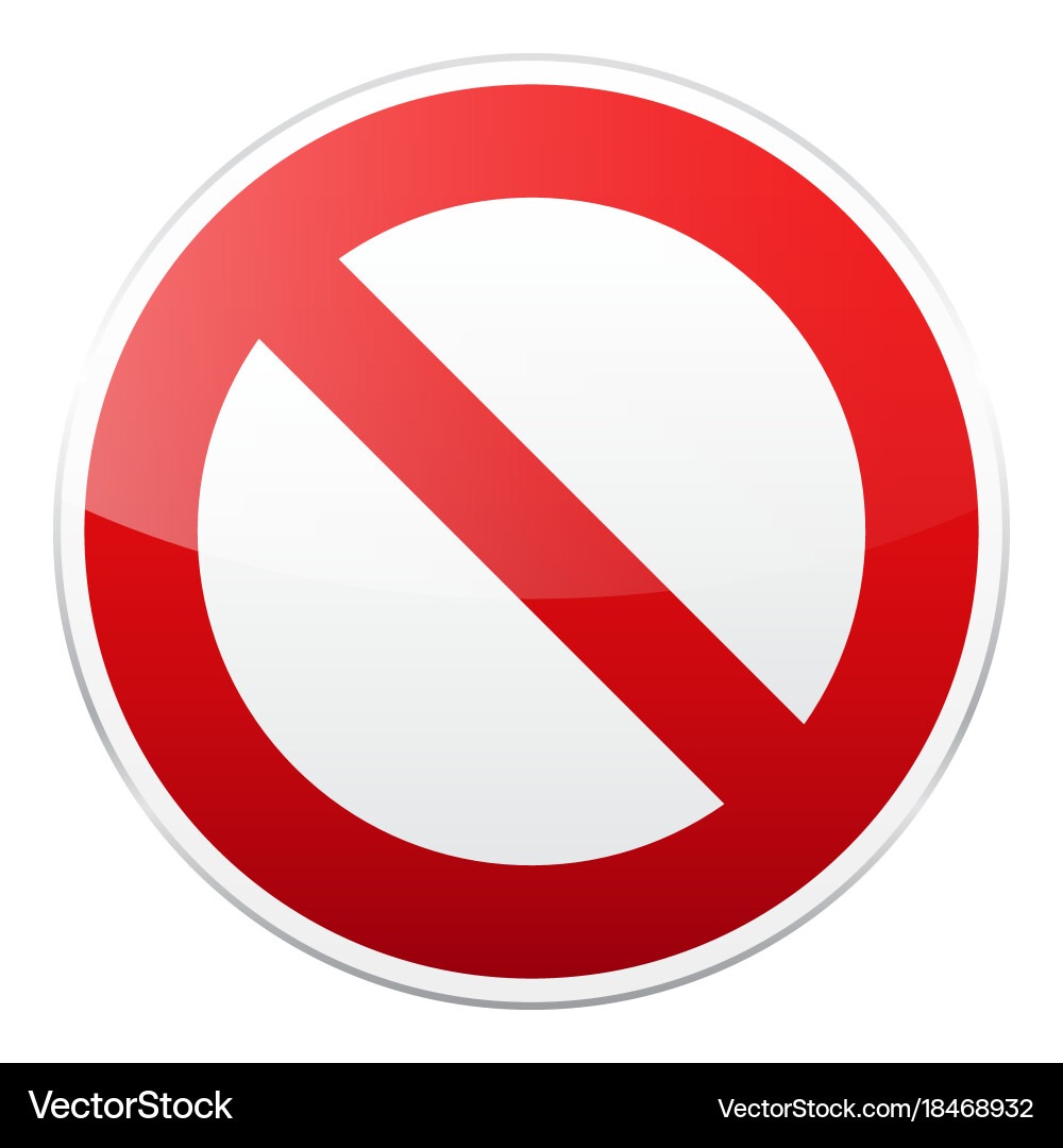 Rotes Schild auf weißem Hintergrundverkehr Vektorbild