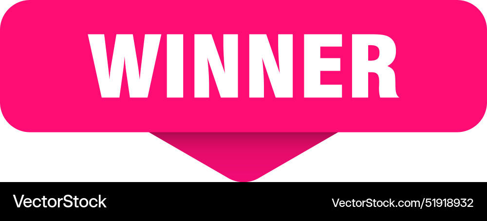Winner sticker winner sign on transparent Vector Image