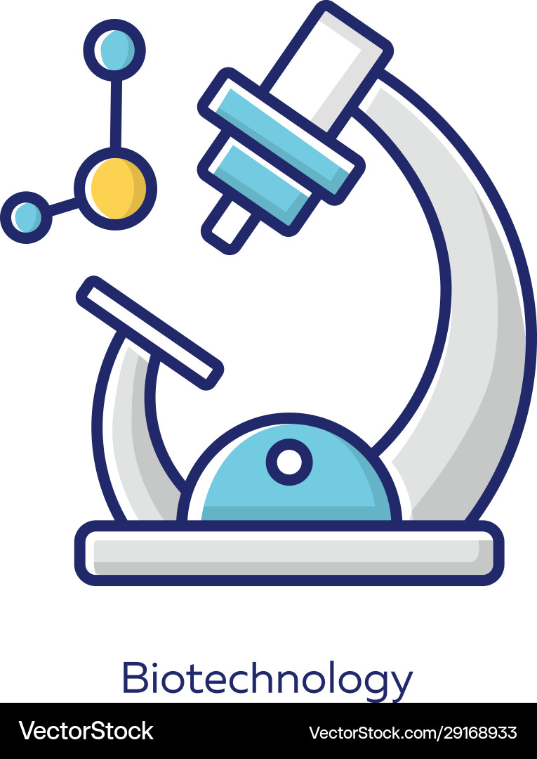 Biotechnology gray color icon biotech molecular Vector Image