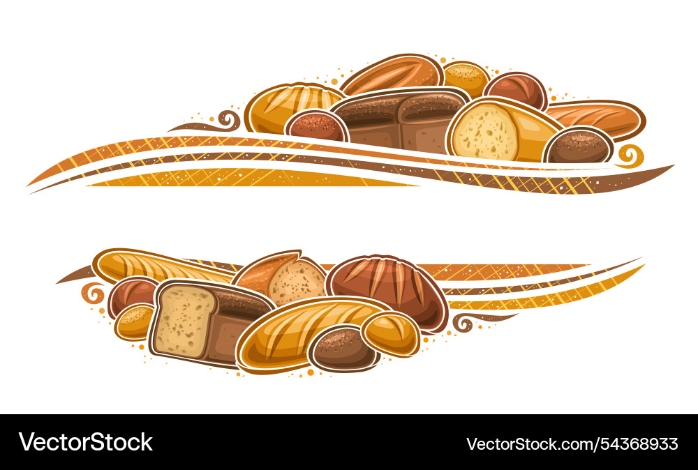 Bread border Royalty Free Vector Image - VectorStock