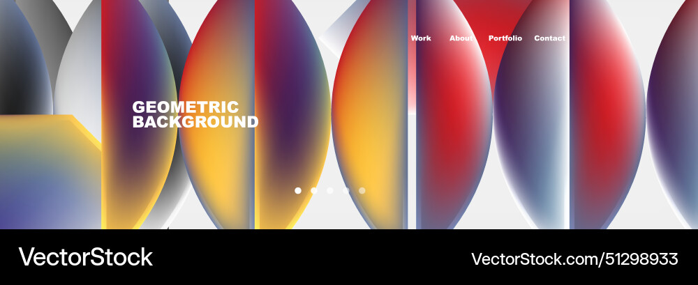 Colorful gradients with abstract geometric shapes Vector Image