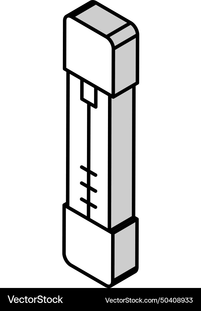 Fuse electrical engineer isometric icon Royalty Free Vector