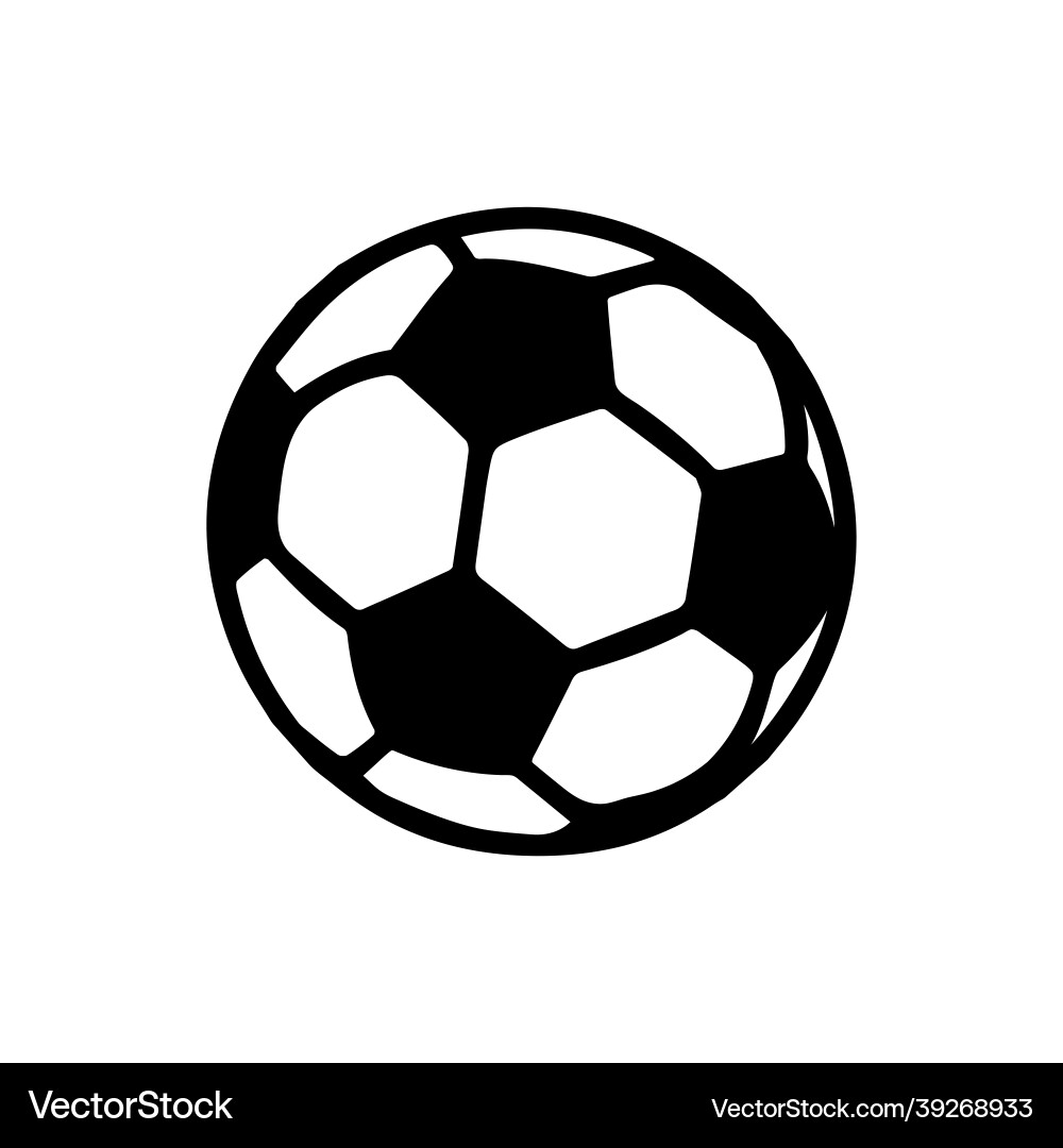 Soccer ball icon simple isolated Royalty Free Vector Image