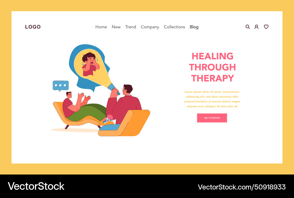 Therapy dialogue concept Royalty Free Vector Image