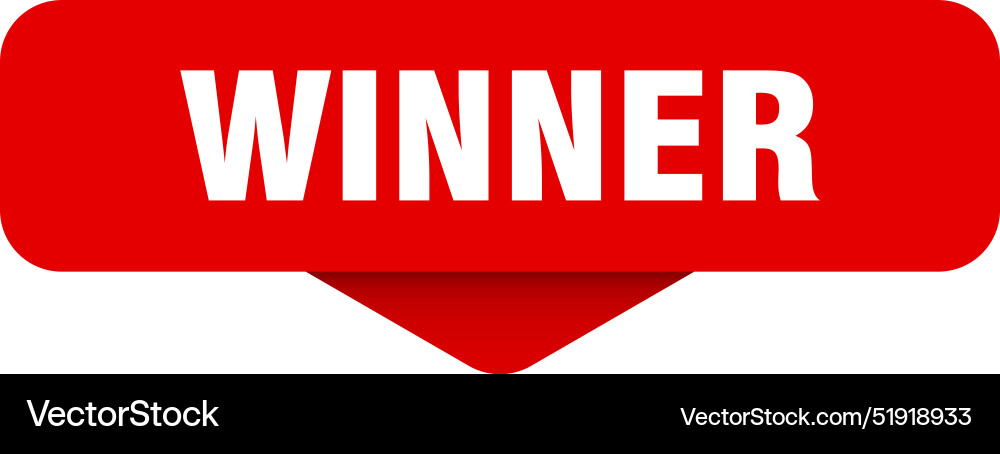 Winner sticker winner sign on transparent Vector Image