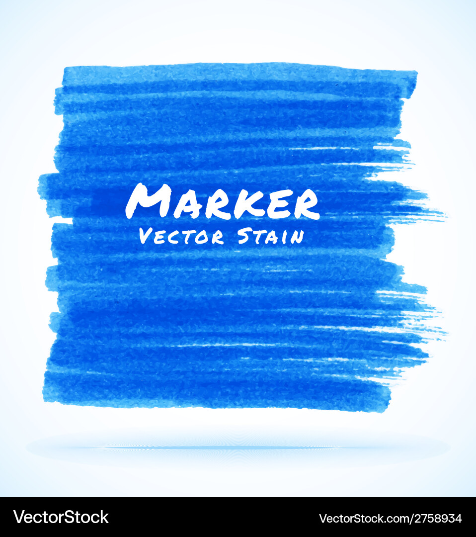 Blue marker stain Royalty Free Vector Image - VectorStock