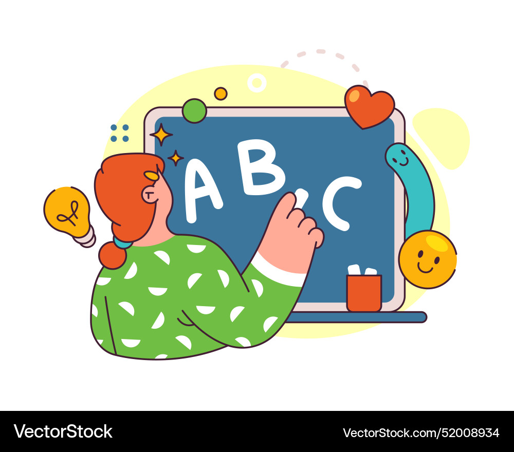 English lessons at school or college Royalty Free Vector