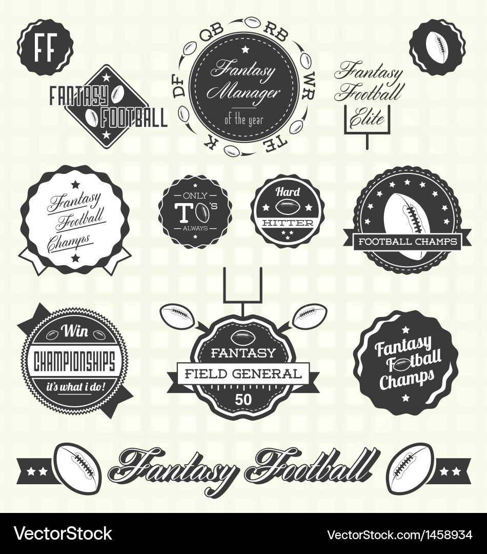 Fantasy football champs Royalty Free Vector Image