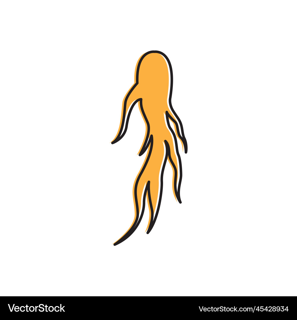 Ginger line icon logo Royalty Free Vector Image