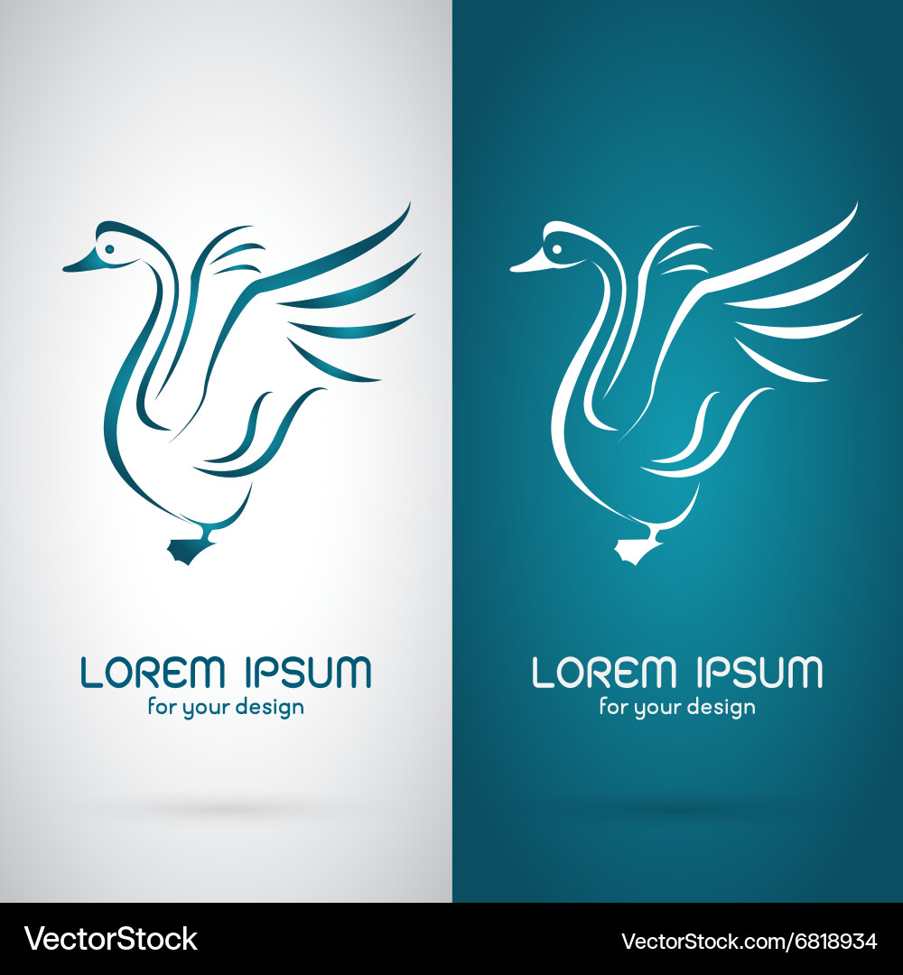 Image of an swan design Royalty Free Vector Image