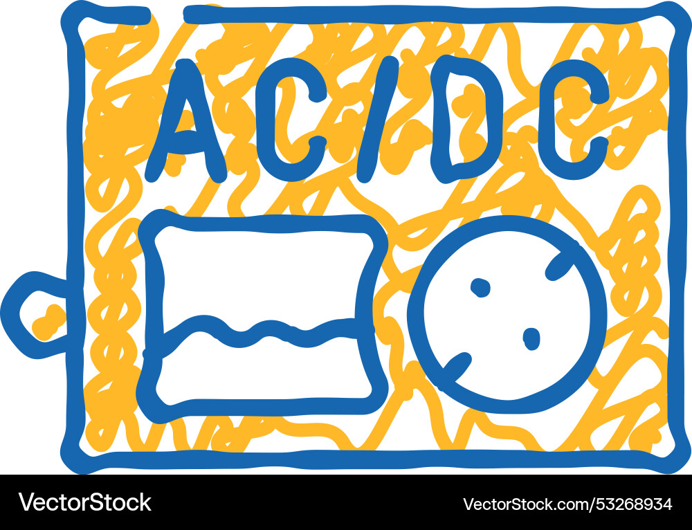 Inverter electric equipment icon doodle Royalty Free Vector