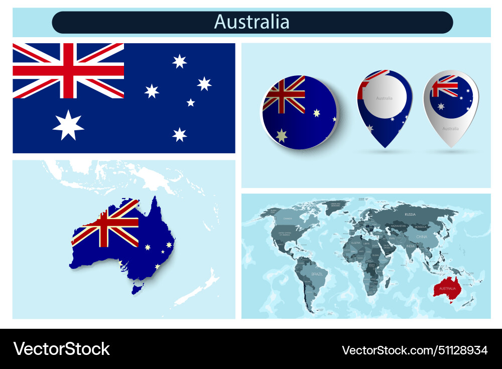 Political infographics made from maps and flags Vector Image