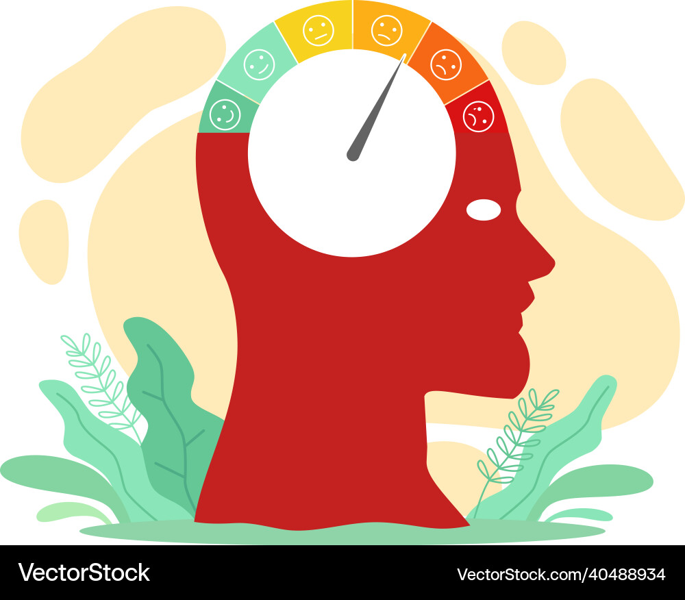 Psychological Distress Meter Royalty Free Vector Image