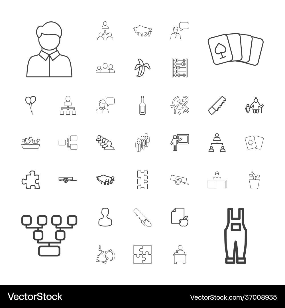 37 group icons Royalty Free Vector Image - VectorStock