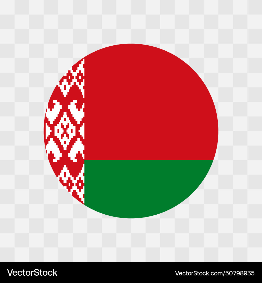 Circle flag of belarus Royalty Free Vector Image
