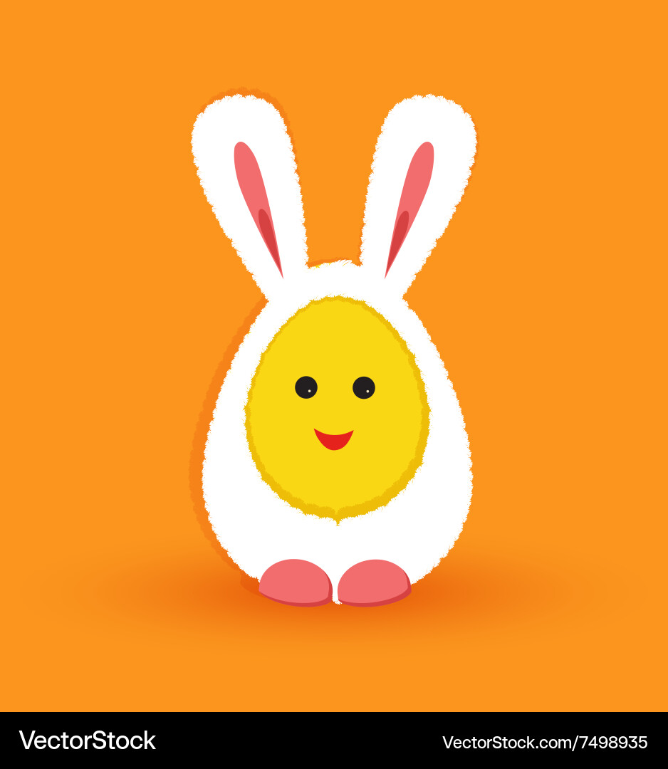 Cute Rabbit Easter Cartoon Royalty Free Vector Image