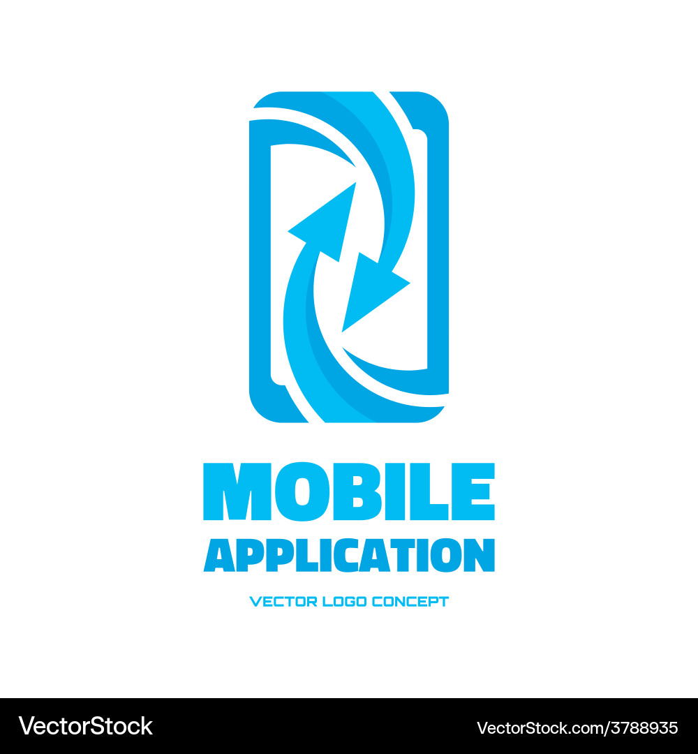 Mobile phone - logo concept Royalty Free Vector Image
