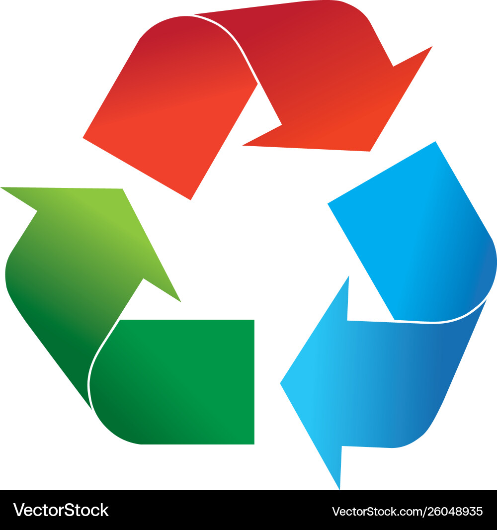 Multicolor recycling logo icon Royalty Free Vector Image