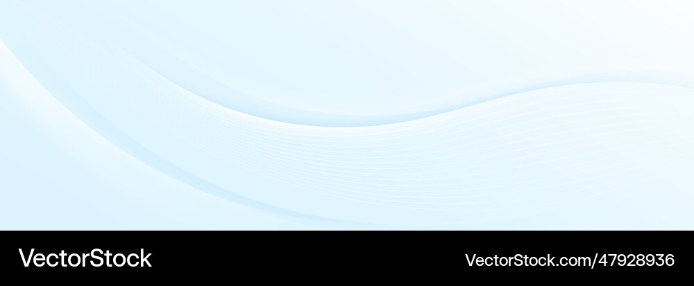 Abstract smooth blue and white gradient wave Vector Image