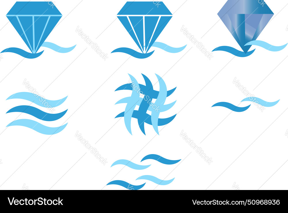 Diamond set Royalty Free Vector Image - VectorStock