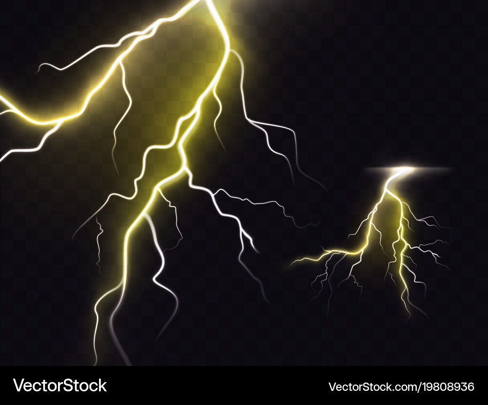Dramatic Lightning Strike Royalty Free Vector Image