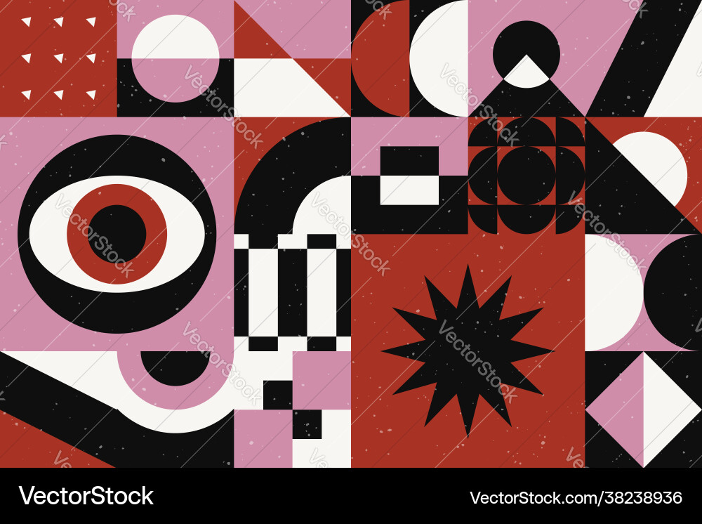 Geometric Retro Pattern Royalty Free Vector Image