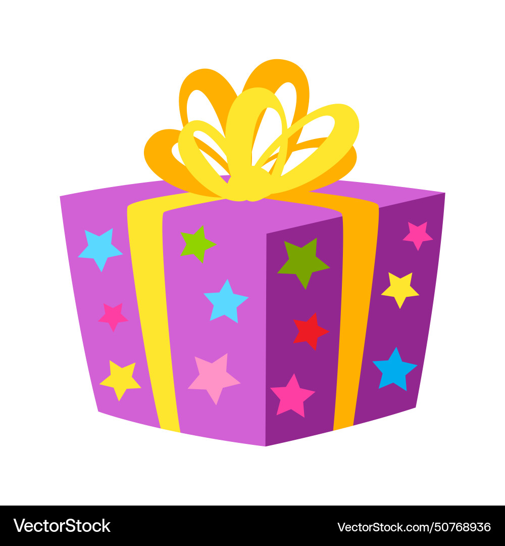 Happy birthday gift box celebration or holiday Vector Image