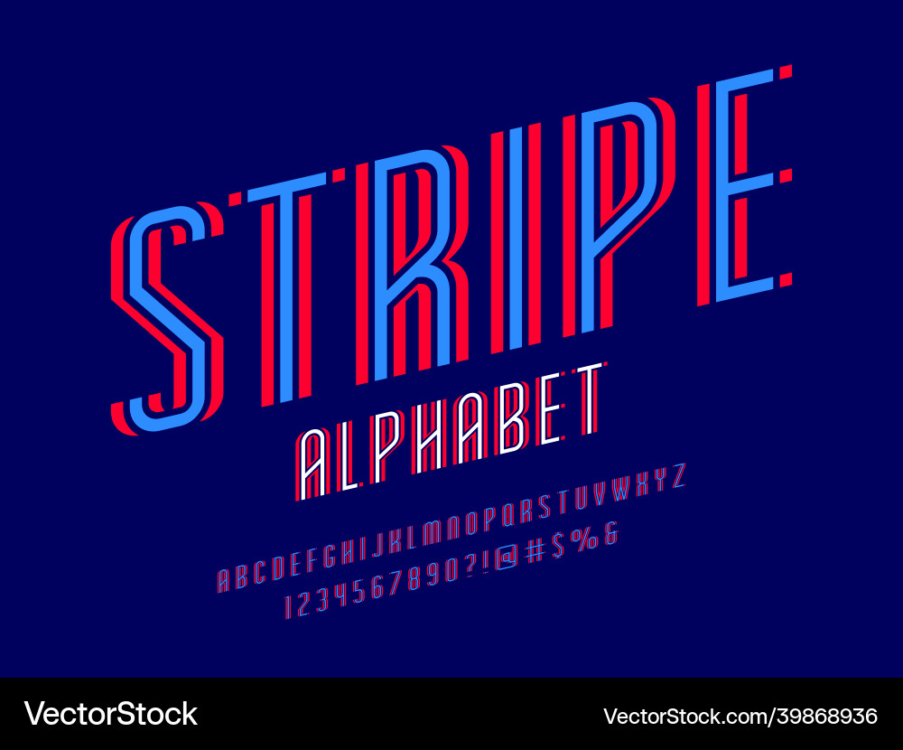 Lines font Royalty Free Vector Image - VectorStock