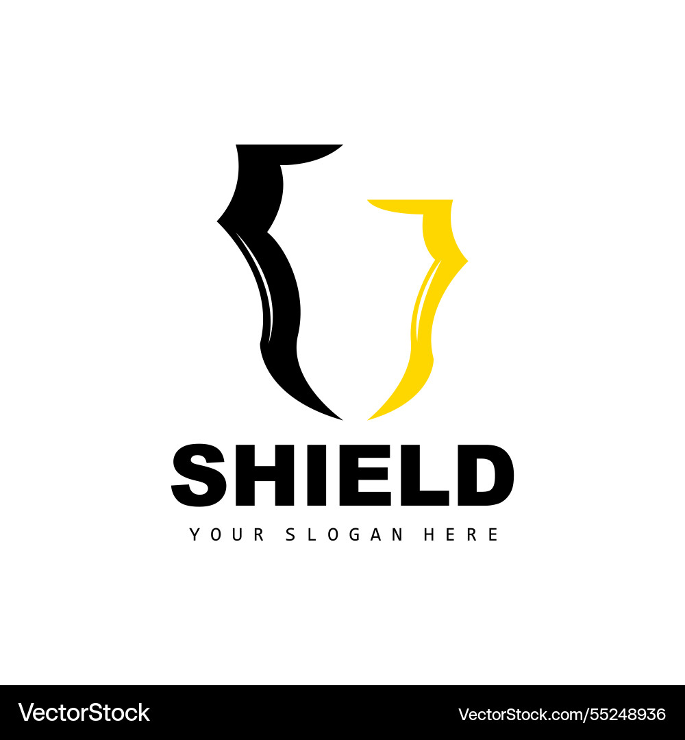 Shield logo safe and strong security design Vector Image