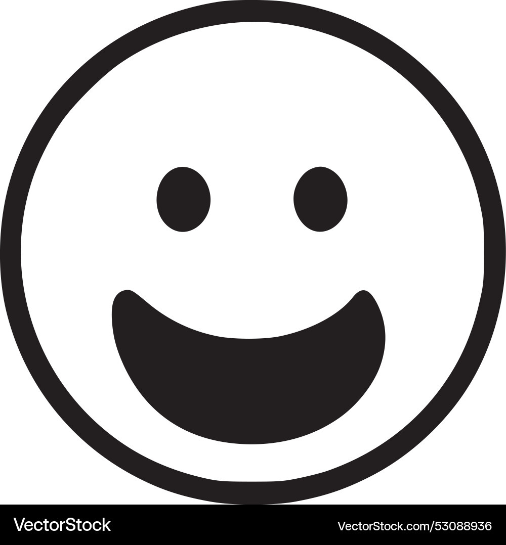 Smiley face - minimalist and flat logo Royalty Free Vector