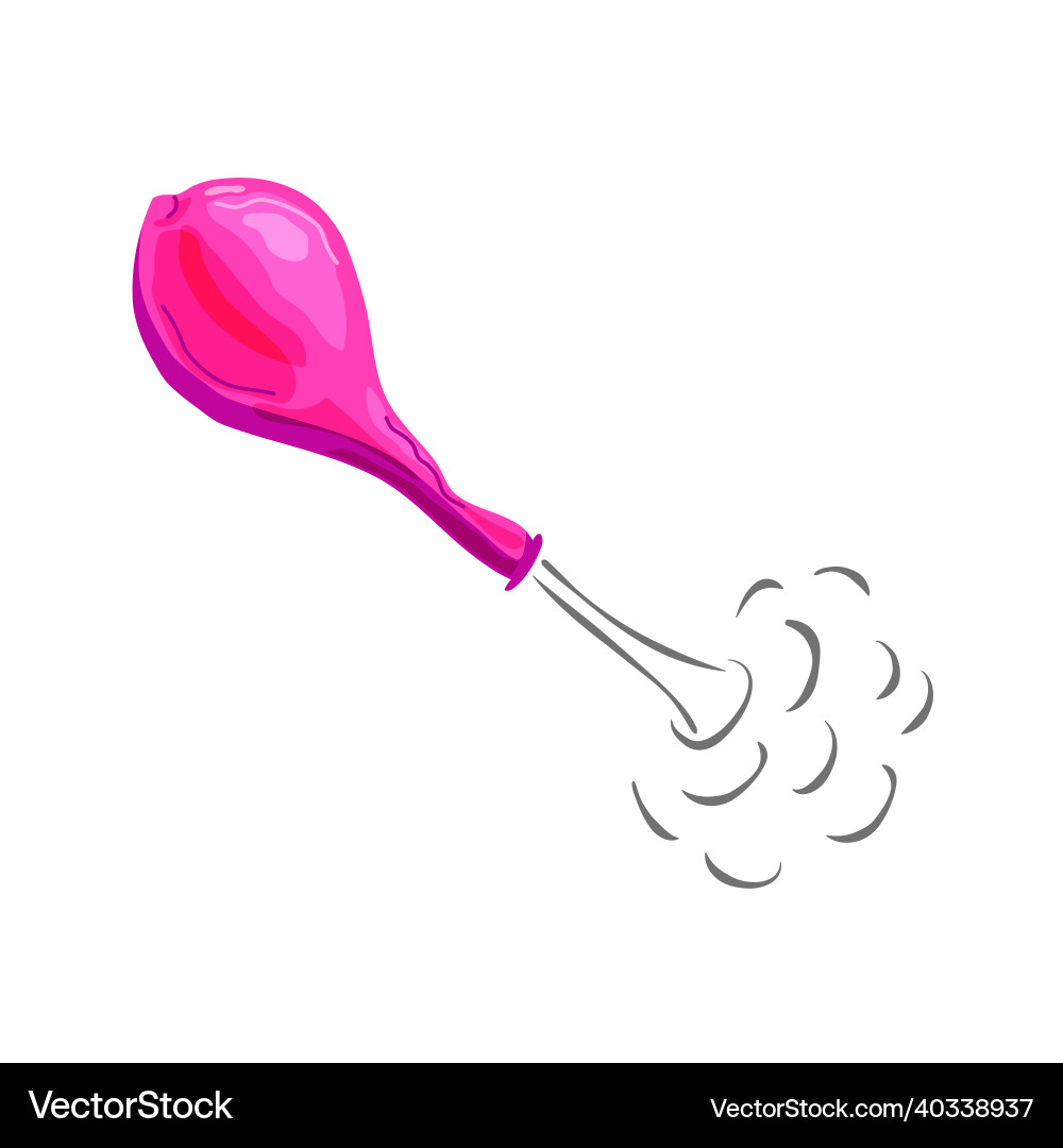 Balloon deflates flies away scientific Royalty Free Vector