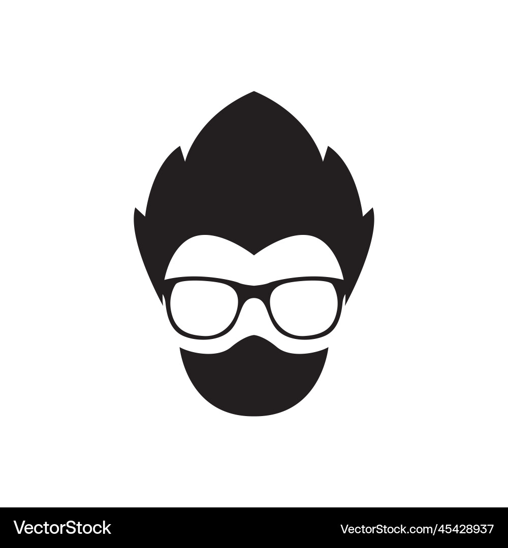 Cartoon mask man icon logo Royalty Free Vector Image