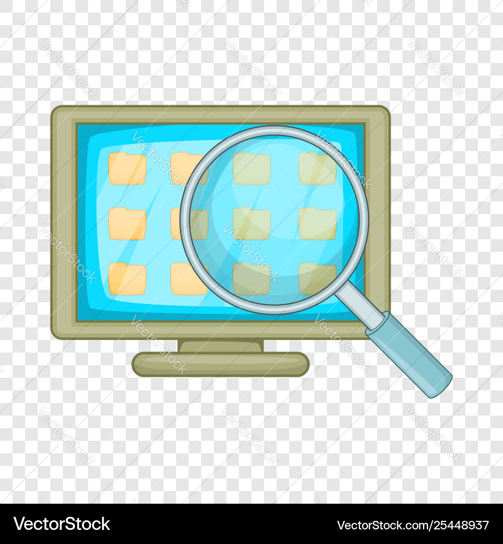 Desktop folders icon cartoon style Royalty Free Vector Image