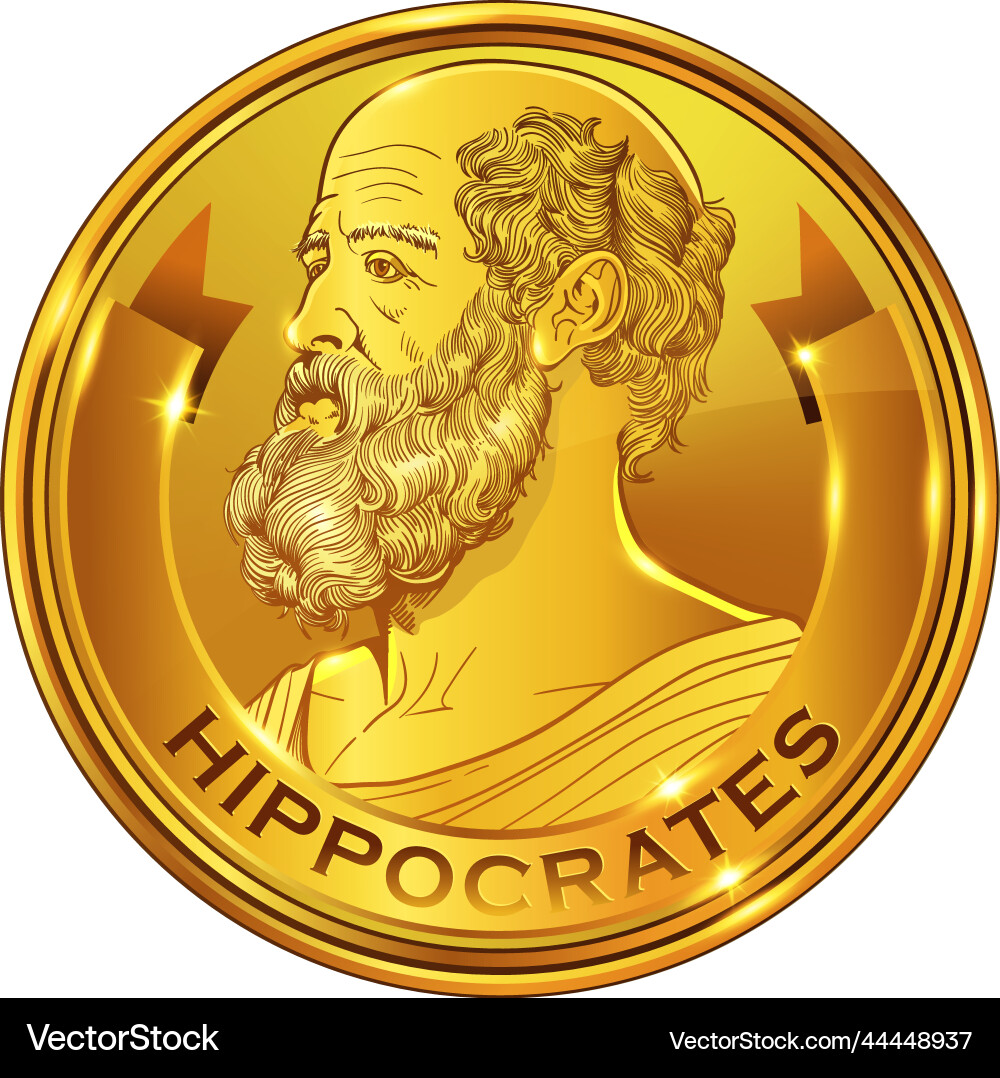 Hippocrates gold Royalty Free Vector Image - VectorStock