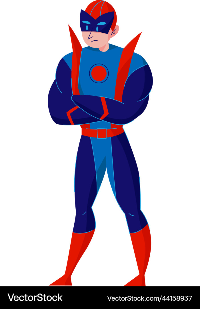 Superhero flat Royalty Free Vector Image - VectorStock