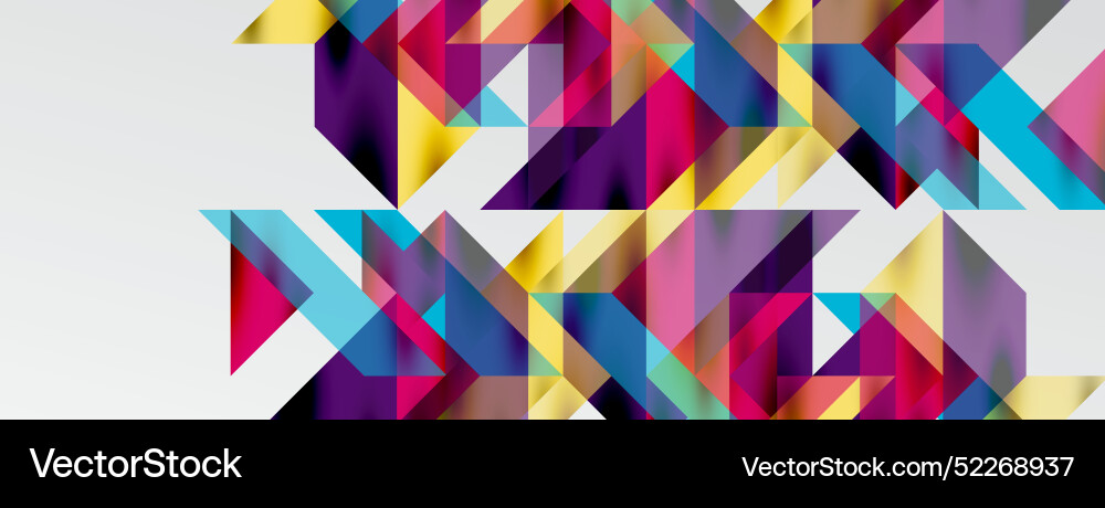 Tech minimal overlapping triangle shapes elements Vector Image