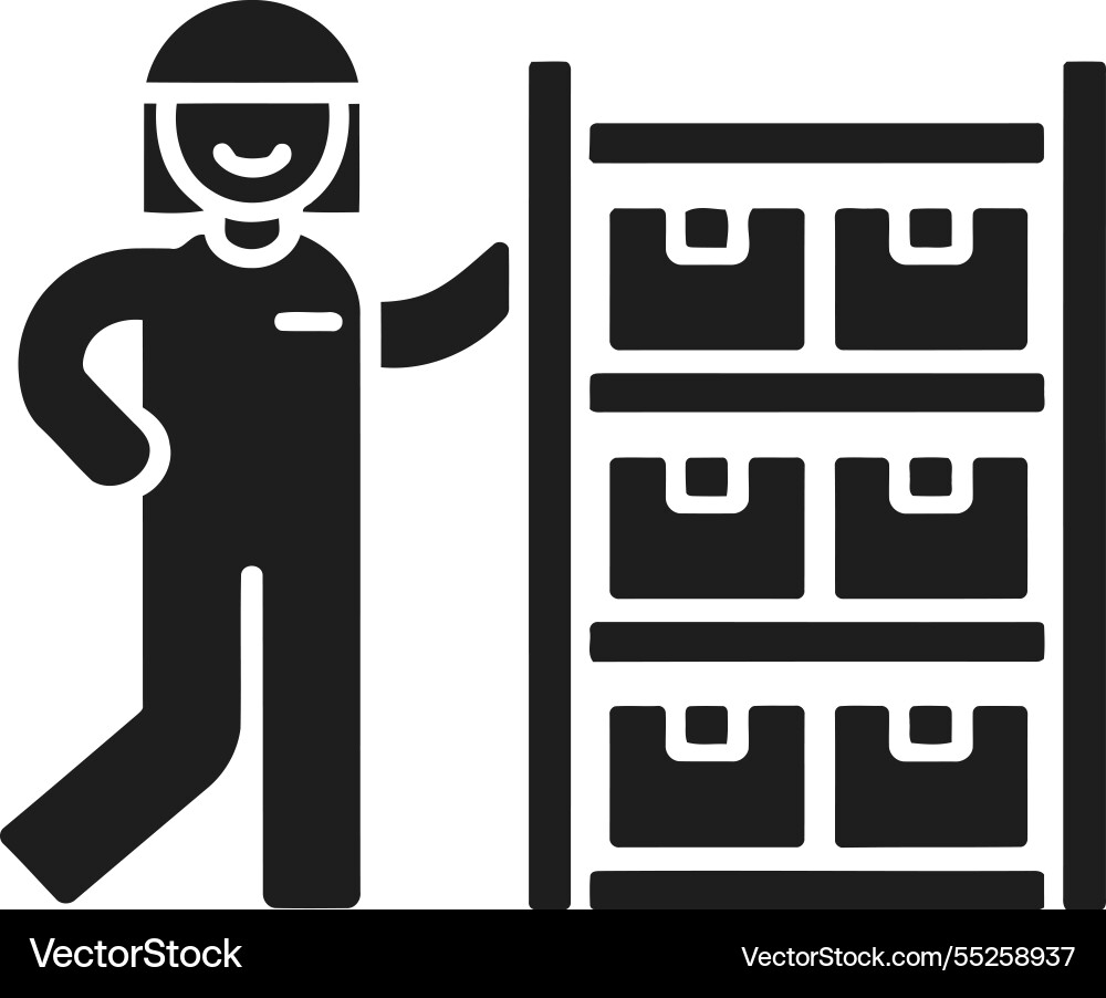 Warehouse worker icon Royalty Free Vector Image