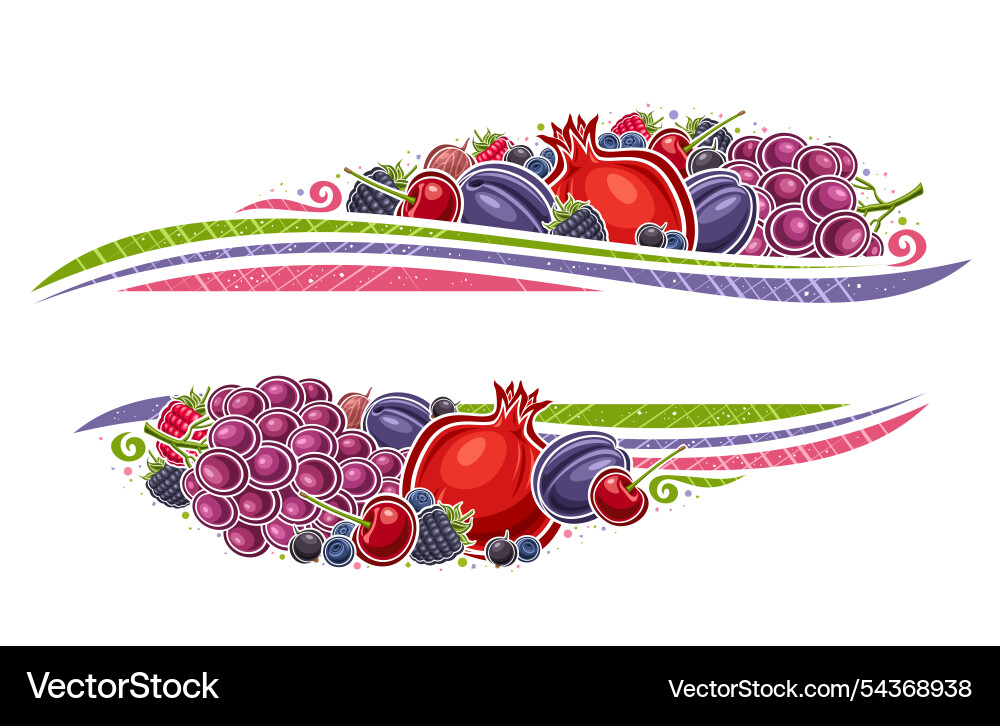 Berry border Royalty Free Vector Image - VectorStock