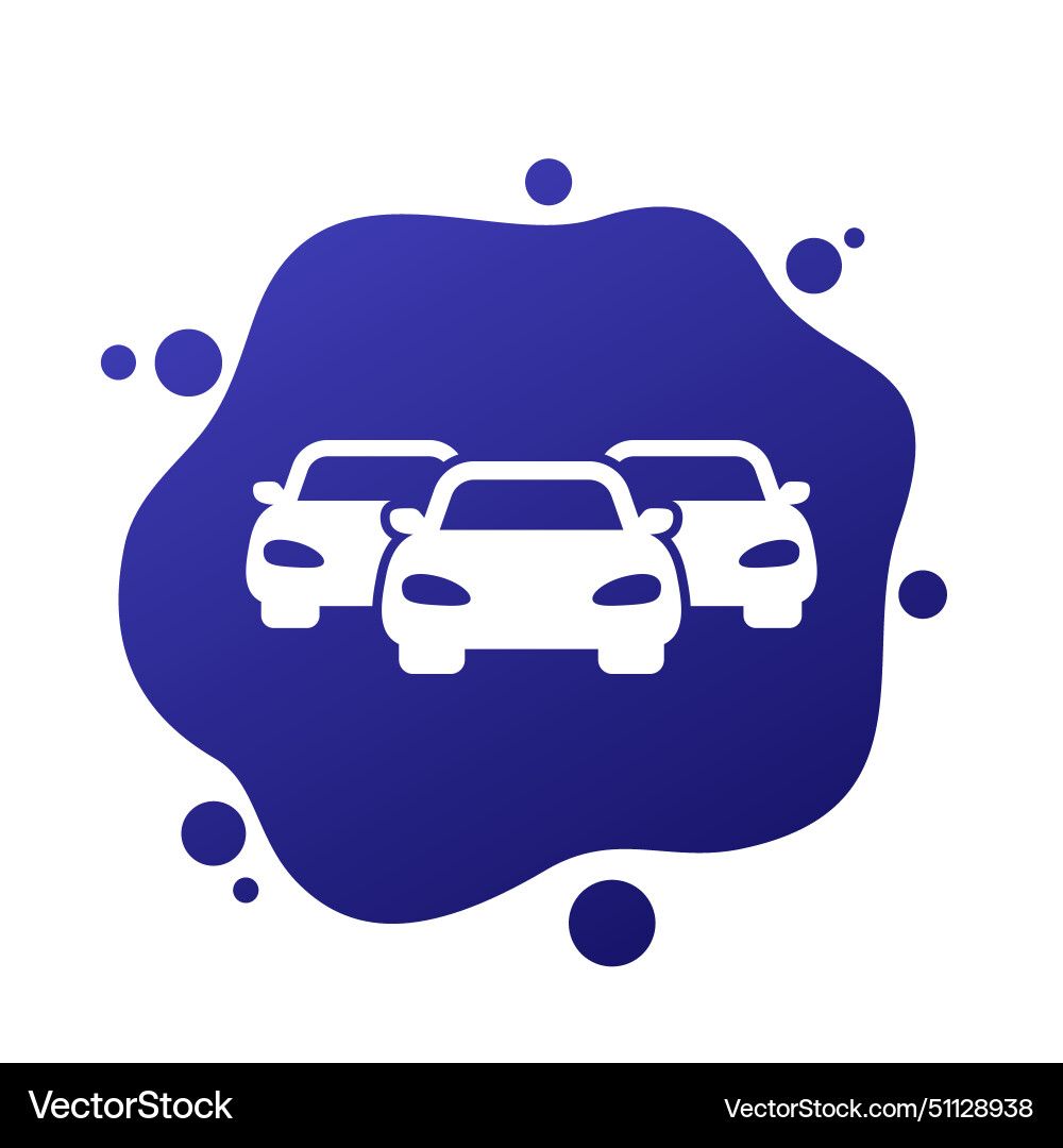 Car fleet icon pictogram Royalty Free Vector Image